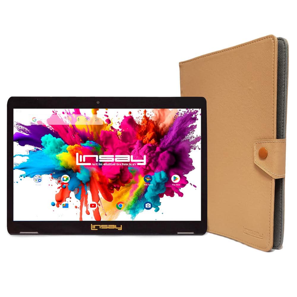 LINSAY 10.1 in. High End Octa Core Tablet 128GB Android 13 with Light ...