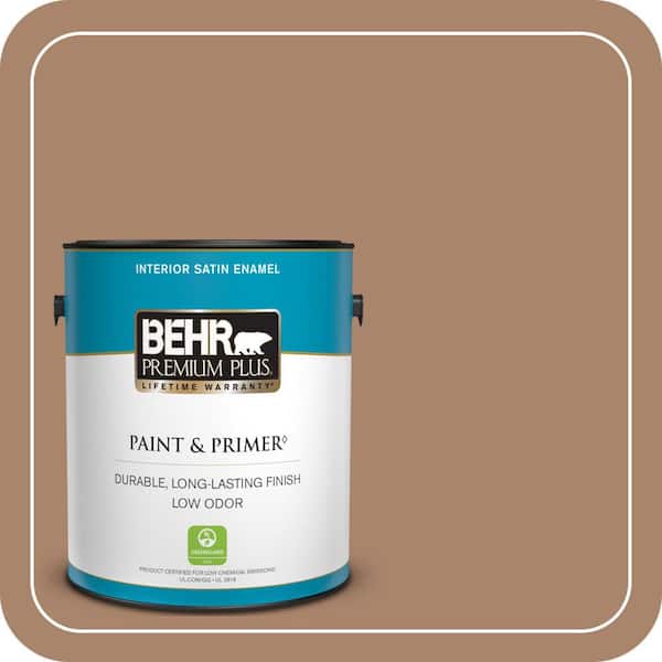 BEHR PREMIUM PLUS 1 gal. #S220-5 Nutshell Satin Enamel Low Odor ...
