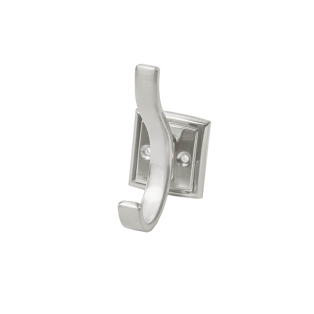 HICKORY HARDWARE Dover 3/4 in. Satin Nickel Hook (5-Pack) H078774SN-5B ...