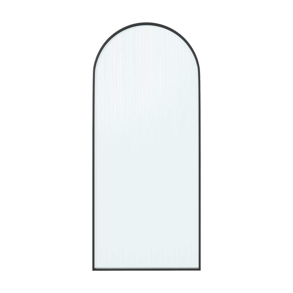 Boyel Living 34 in. W x 78 in. H Framed Fixed Shower Door Arched Shower ...