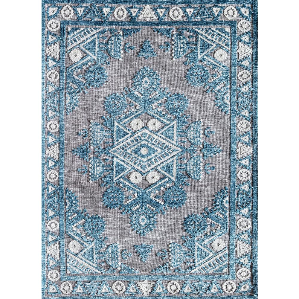 Rugs America Blue Wonder 5 ft. x 7 ft. Indoor Area Rug RA32659 - The ...