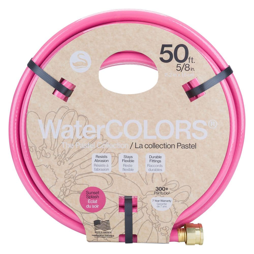 Reviews for Swan WaterColor 5/8 in. x 50 ft. Medium Duty Hose, Flamingo ...