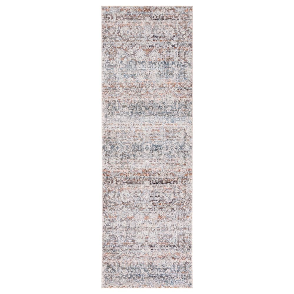 SAFAVIEH Limitee 3 ft. x 8 ft. Beige/Beige Distressed Striped Runner ...
