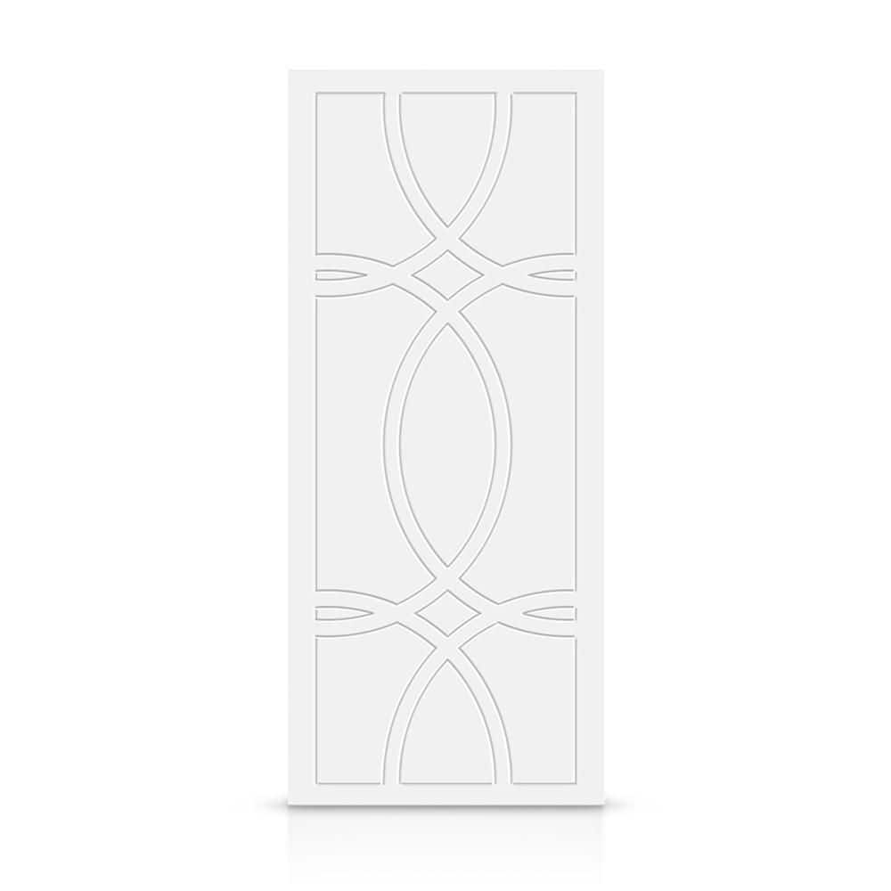 CALHOME 36 in. x 84 in. Hollow Core White Painted Composite MDF ...