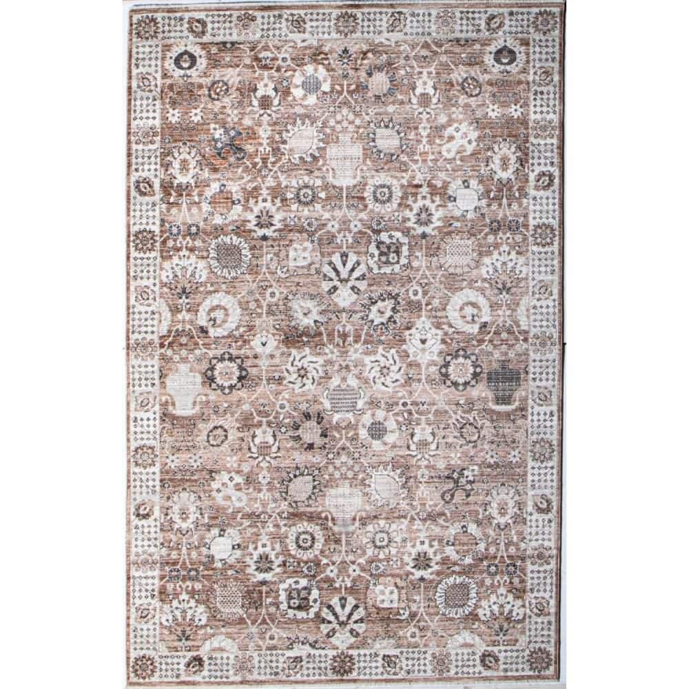 BASHIAN Legacy Dusty Rose 5 ft. x 8 ft. (5 ft. x 7 ft. 6 in.) Floral ...