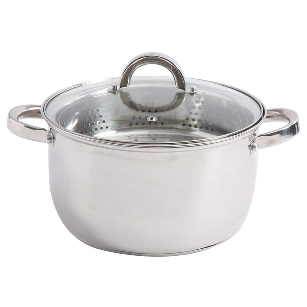 Oster Sangerfield 6 Qt. Stainless Steel Stock Pot with Steamer Insert ...