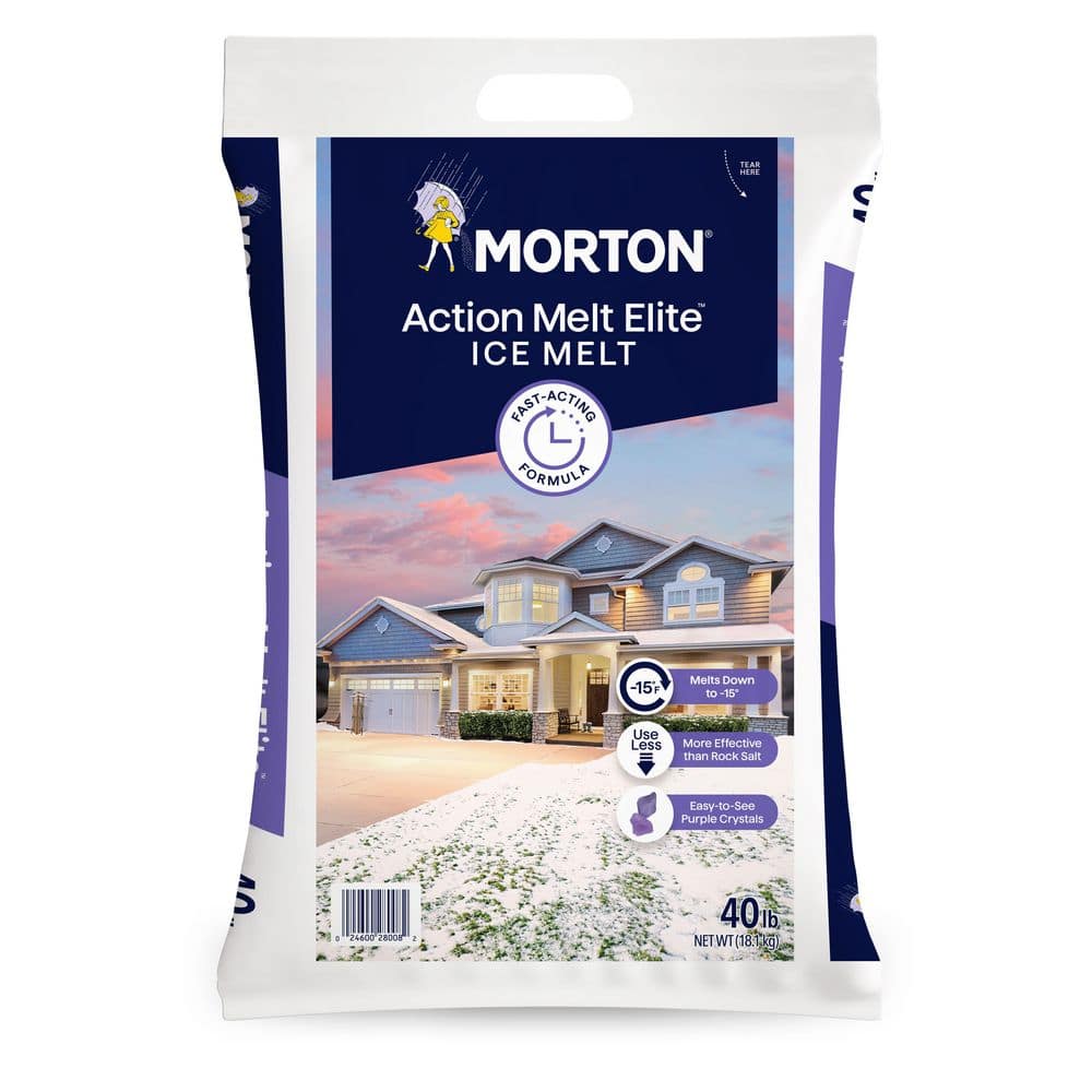 Morton Action Melt Elite Ice Melt 40lb Bag F180080002 - The Home Depot