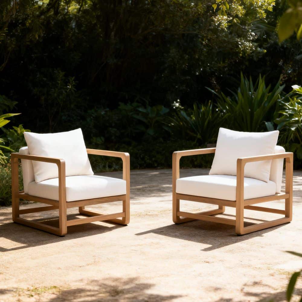 CHRISTOPHER KNIGHT HOME Batavia Modern Patio Solid Wood Outdoor Lounge ...