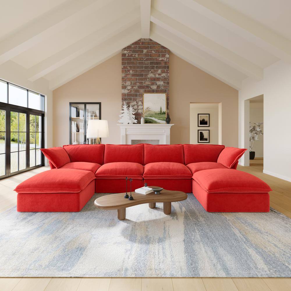 Red sleeper sofa sectional store