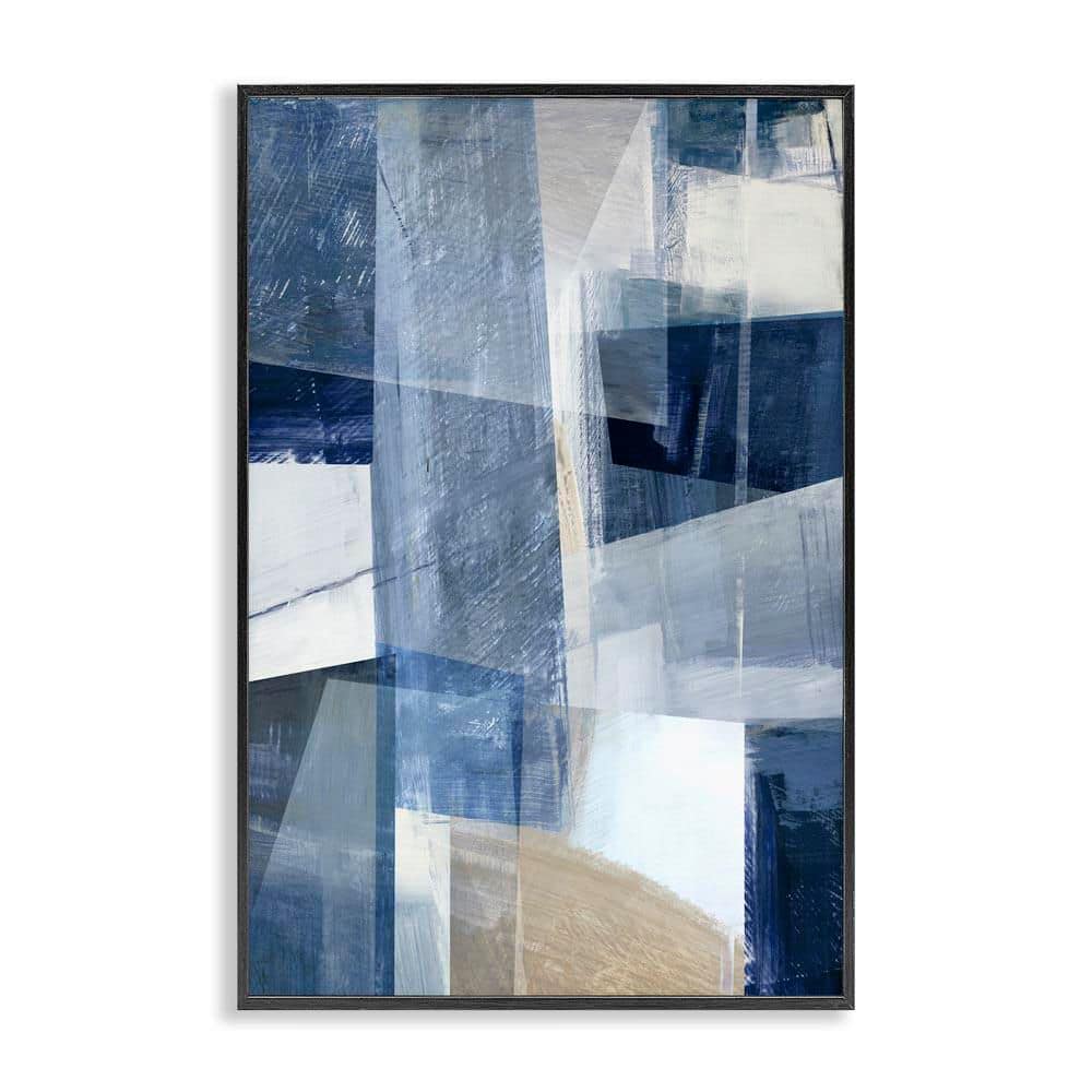 Stupell Industries Oblique Geometric Shapes by Hannah Dawson Black ...