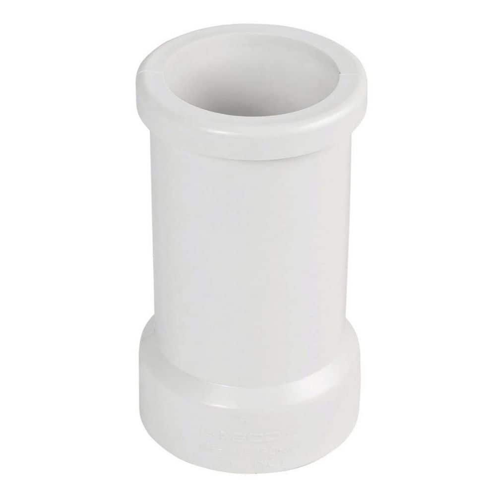 PLUMBFLEX 3" White Rigid PVC DWV Hub Adapter, Cast Iron Hub x DWV ...