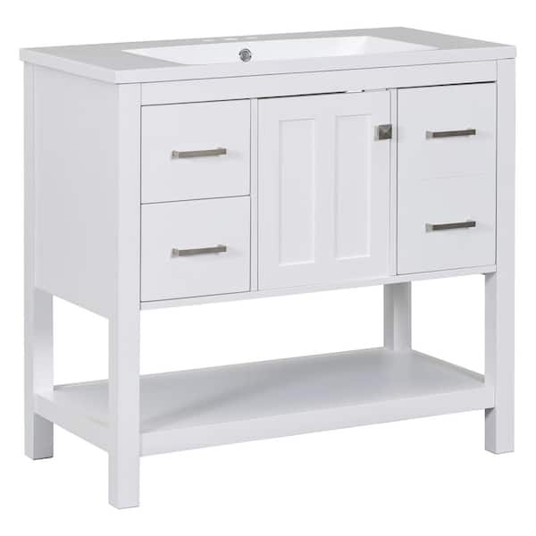 Nestfair 36 in. W x 18 in. D x 34 in. H Single Sink Bath Vanity in ...