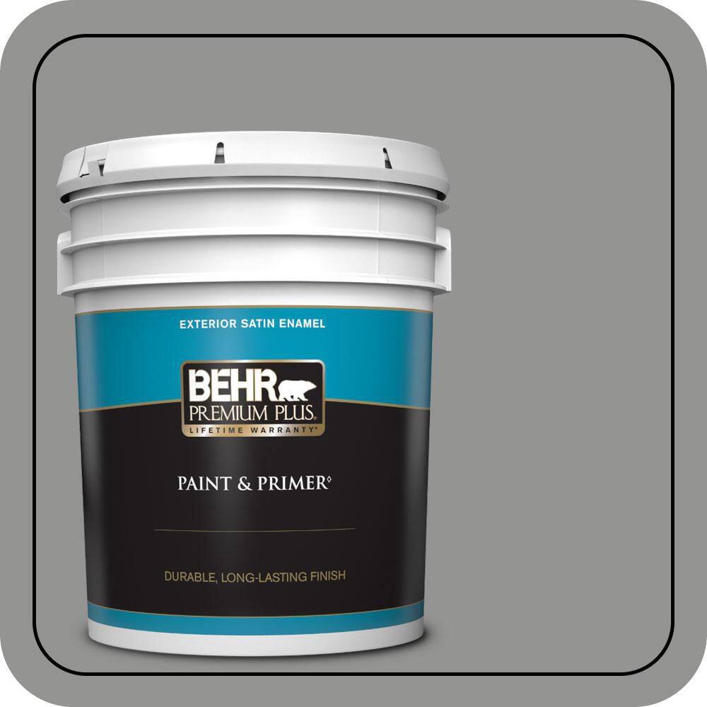 BEHR PREMIUM PLUS 5 gal. #780F-5 Anonymous Satin Enamel Exterior Paint ...