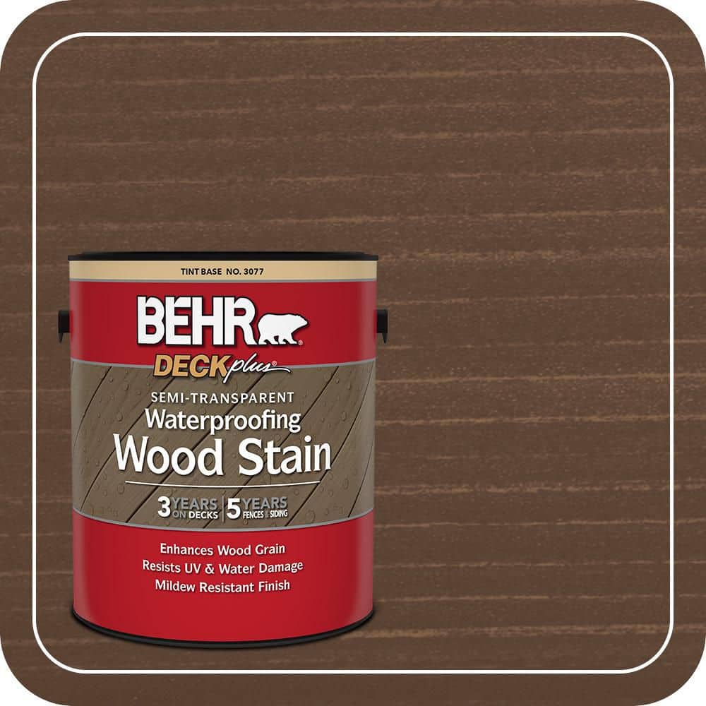 BEHR DECKplus 1 gal. #ST-259 Aged Grey Semi-Transparent Waterproofing ...