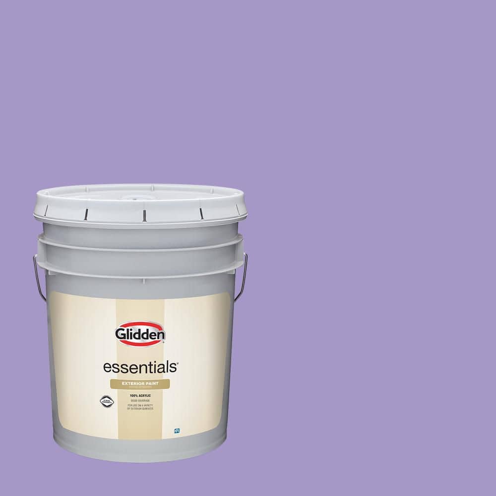 Glidden Essentials 5 gal. PPG1247-5 Grape Arbor Satin Exterior Paint ...