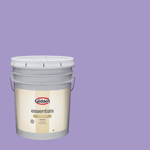 Glidden Essentials 5 gal. PPG1247-5 Grape Arbor Satin Exterior Paint ...