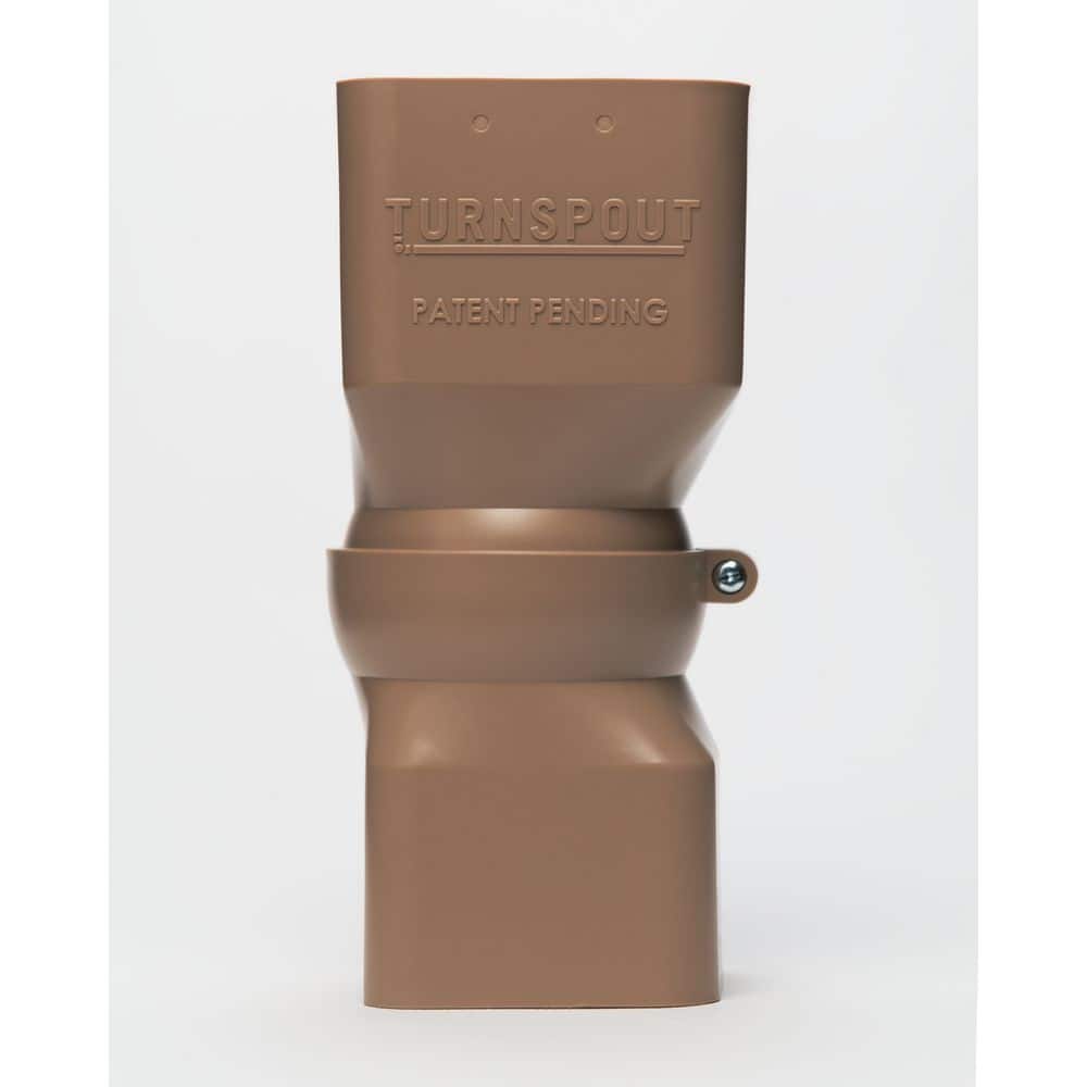 TURNSPOUT XL Tan Plastic Downspouts Connector Gutter Accessory / Fits 3 ...