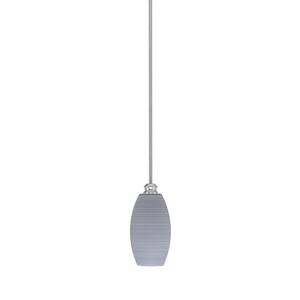 Albany 60-Watt 1-Light Brushed Nickel Pendant Mini Pendant Light Gray ...