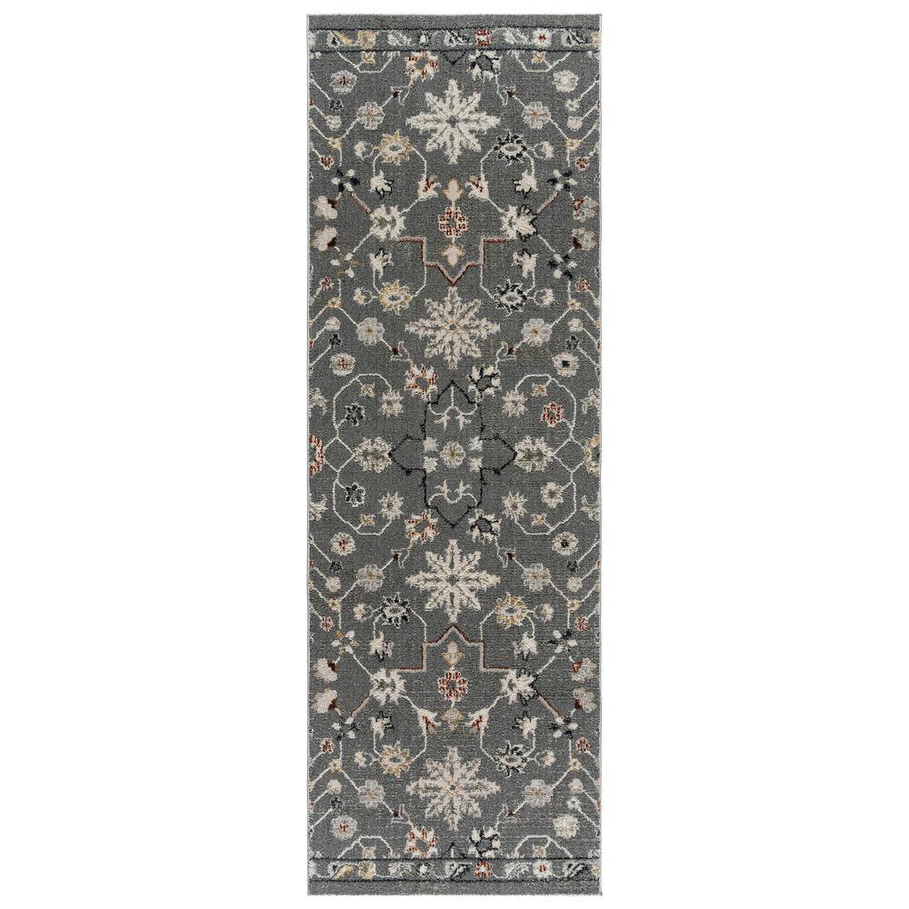 Gertmenian & Sons Trevi Oren Dark Gray 2 ft. x 6 ft. Moroccan High-Low ...