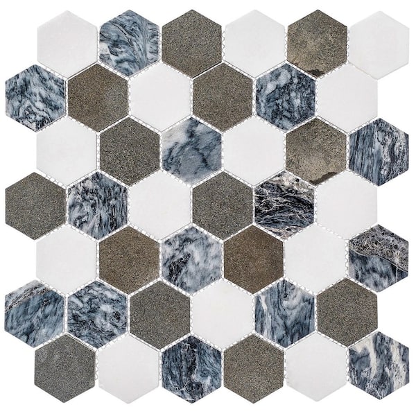 ANDOVA Channing Shadow Hex Brown/Gray/White 4.5 in. x 8.25 in ...