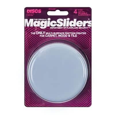 4 in. x 15/16 in. Rectangle Magic Sliders (4-Pack) 04124