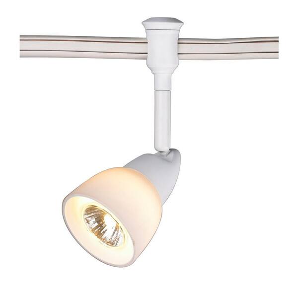 Commercial Electric 1-Light White Flexible Track Lighting Head with ...