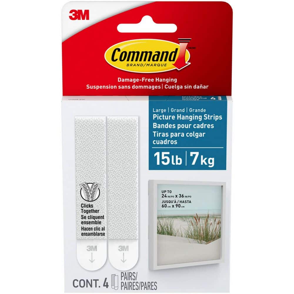 Reviews for Command 15 lb. Large White Picture Hanging Strips (4 Pairs ...