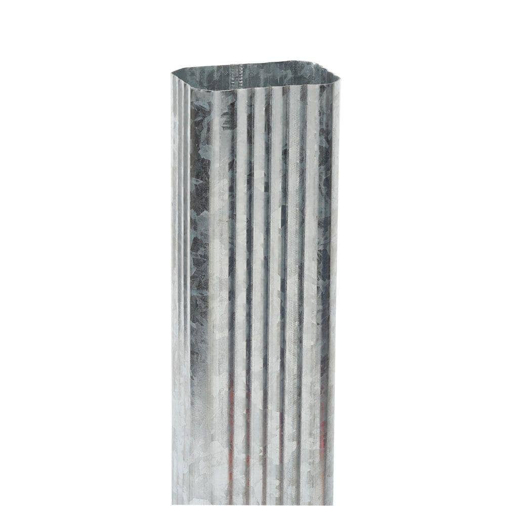 Amerimax Home Products 2 in. x 3 in. x 10 ft. Mill Finish Galvanized ...
