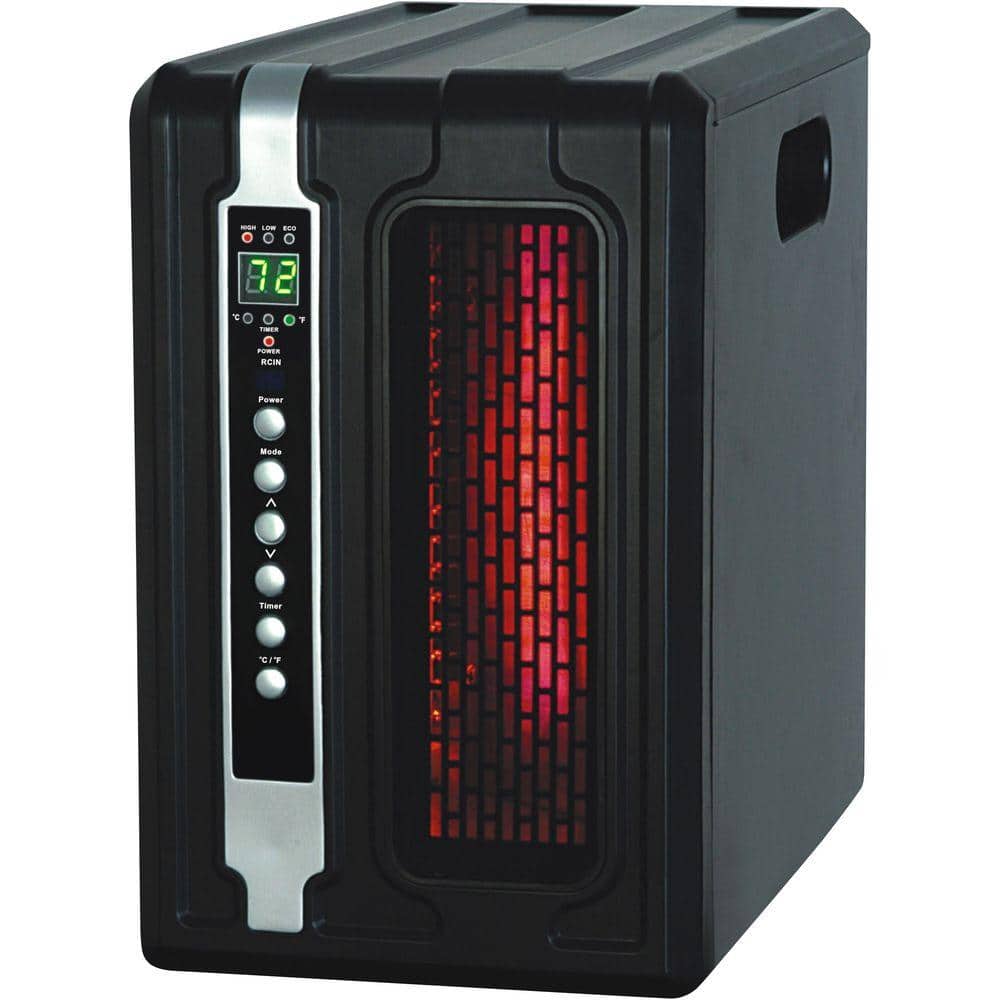Comfort Glow 750/1,500-Watt Infrared Heater Black QDE1320 - The Home Depot