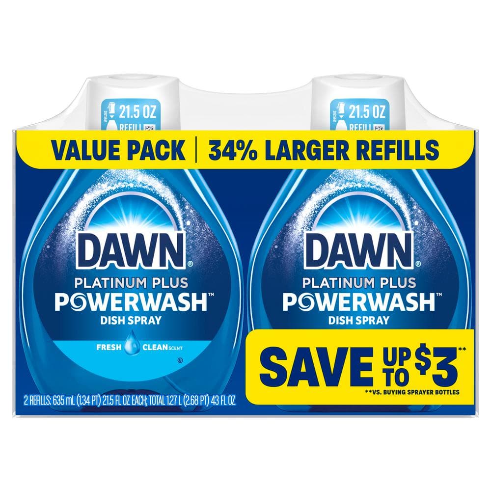 Dawn 21.5 oz. Platinum Powerwash Spray Fresh Scent Hand Dish Soap ...