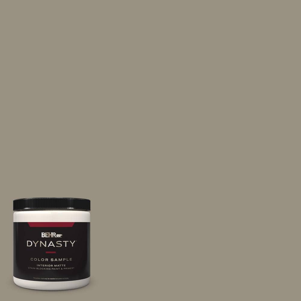 BEHR DYNASTY 8 oz. #N320-5 Gray Squirrel One-Coat Hide Matte Stain ...