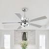 Parrot Uncle 52 in. Integrated LED Indoor Chrome 6-Speed Ceiling Fan ...