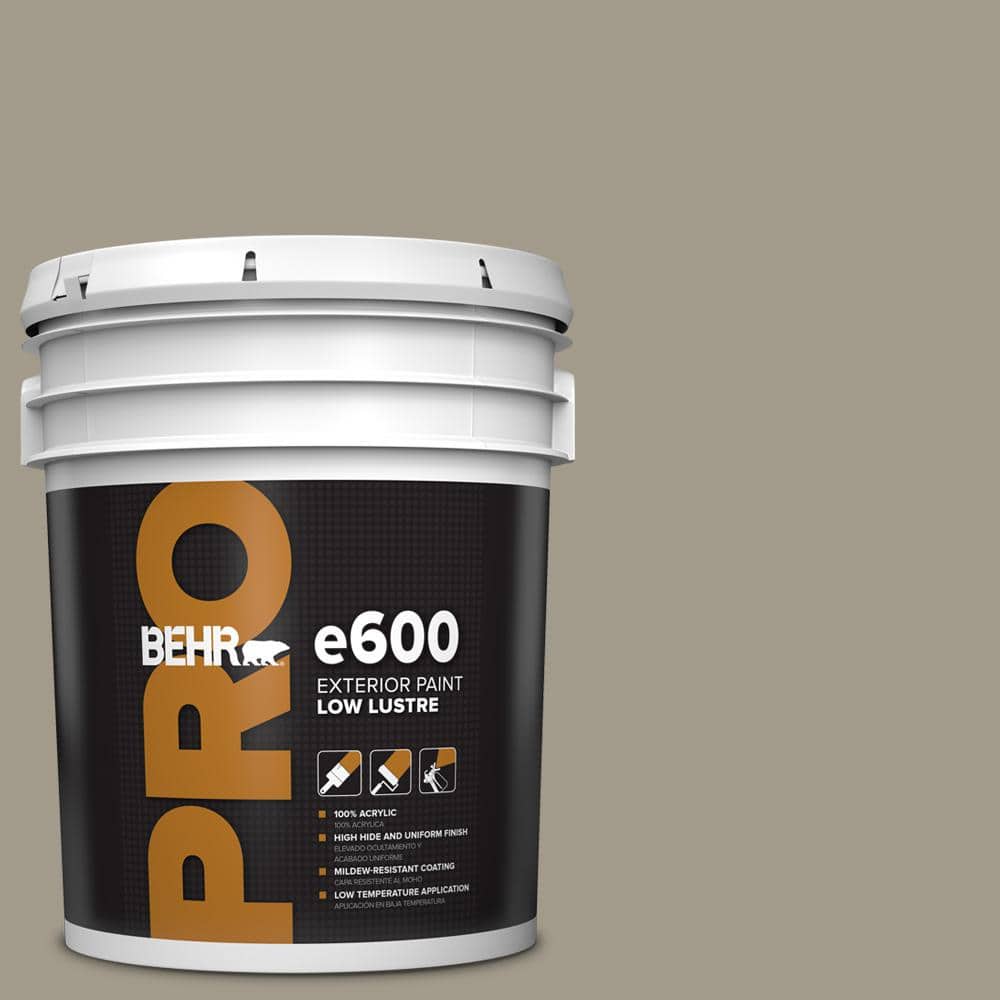 BEHR PRO 5 gal. #QE-58 Moon Rock Low Luster Exterior Paint PR62005 ...