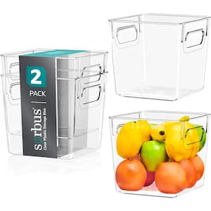 Sorbus Plastic Food Storage Container with Lids (2-Pack) FR-BSMCR2-T ...
