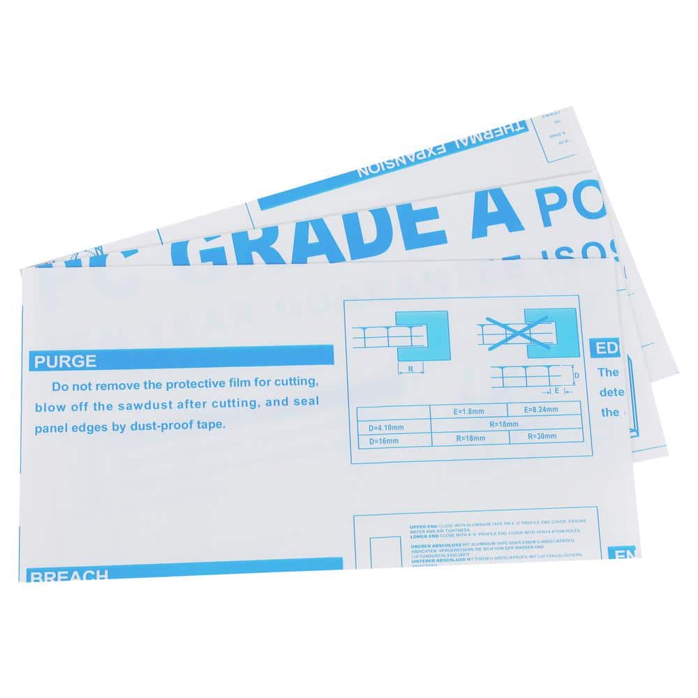 Wellco 12 in. x 24 in. (3 mm) Film-Masked Waterproof Polycarbonate ...