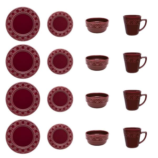 Clear Red Glass Dinnerware
