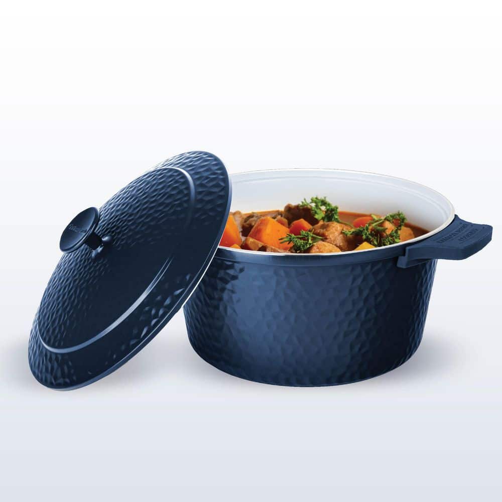 Gotham Steel 5 qt. Round Hammered Aluminum Ceramic Nonstick Dutch Oven ...