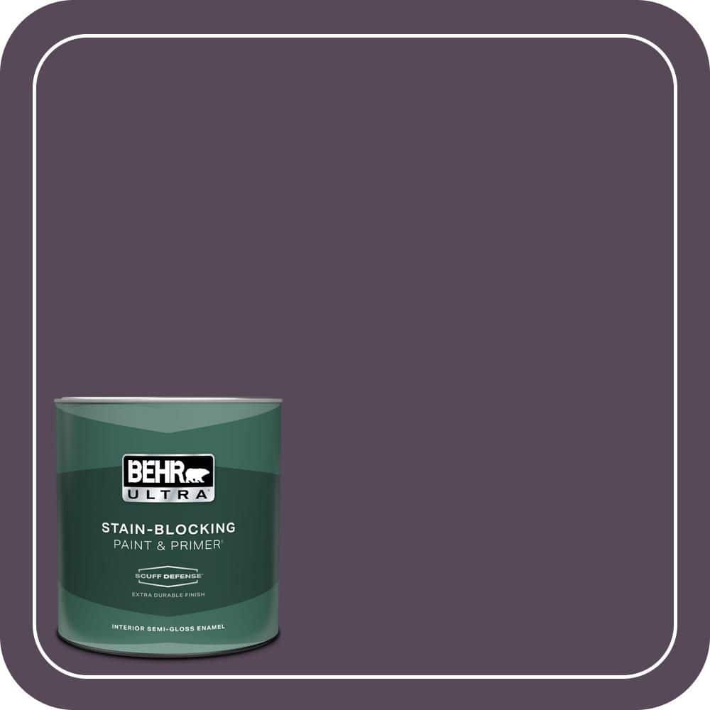 BEHR ULTRA 1 qt. #M100-7 Deep Merlot Extra Durable Semi-Gloss Enamel ...