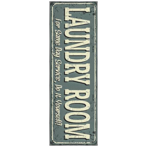 Ottomanson Laundry Collection Non-Slip Rubberback 2x5 Laundry Room ...