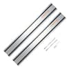 ‎POWERTEC 110 in. Aluminum Track Saw Guide Rail Joining Set for Milwaukee Track Saws Includes ...