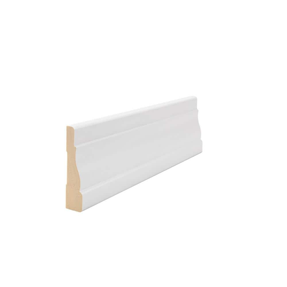 HOUSE OF FARA 9/16 in. D x 2-1/4 in. W x 84 in. L Prefinished White ...