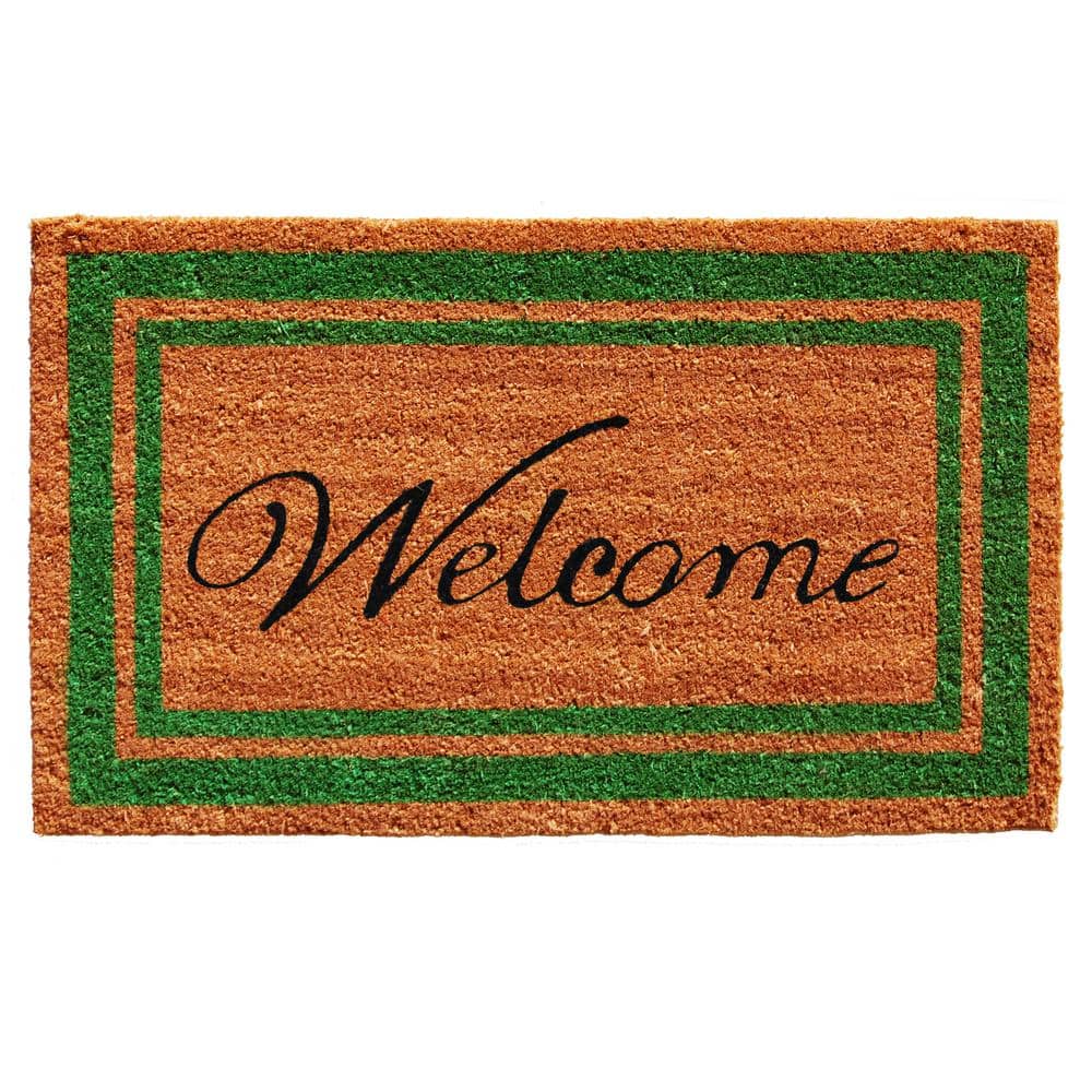 Calloway Mills Green Border Welcome Doormat 24" x 36" 153012436WELC ...