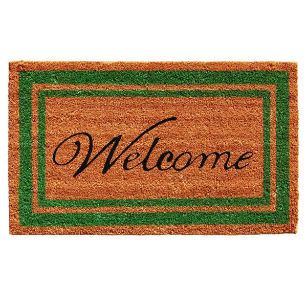 Calloway Mills Green Border Welcome Doormat 24" x 36" 153012436WELC ...