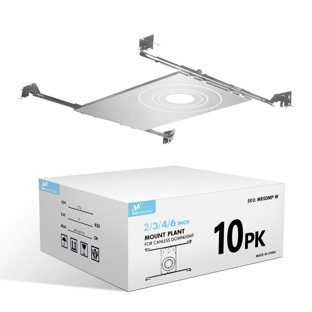 MW MWLIGHTING 10-Pack New Construction Mounting Plate For 3 in. /4 in ...
