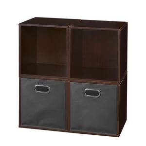 Regency 26 in. H x 26 in. W x 13 in. D Gray Wood 6-Cube Organizer ...