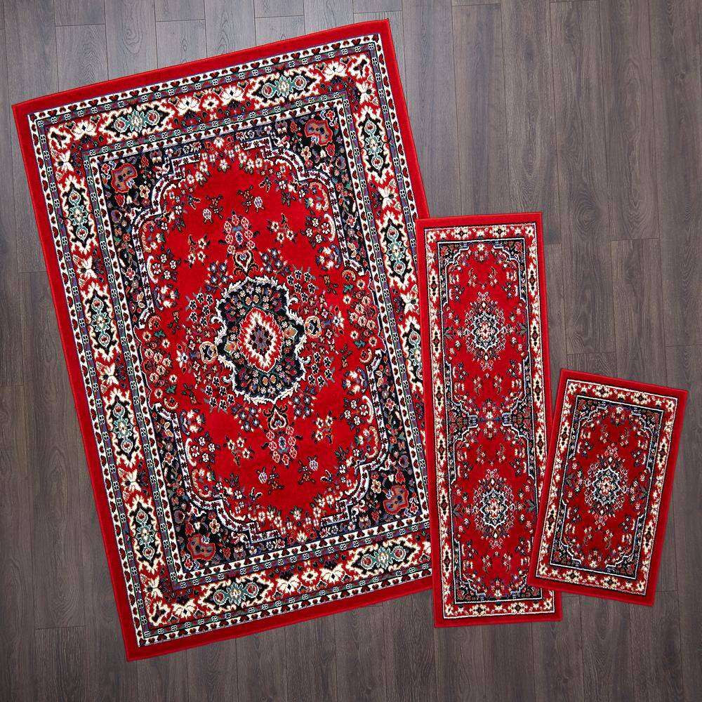 Home Dynamix Ariana Red Blue 5 Ft X 7 Ft 3 Piece Oriental Area Rug Home Dynamix Ariana Red Blue 5 Ft X 7 Ft 3 Piece Oriental Area Rug