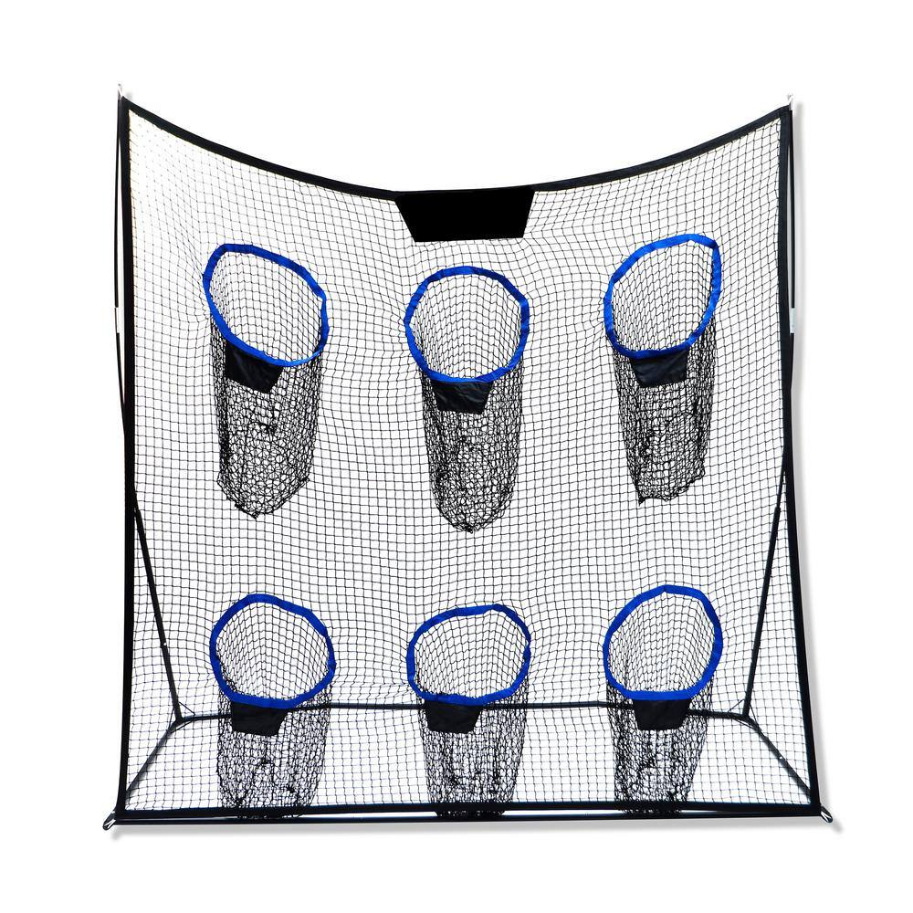 Trademark Innovations 6.9 ft. Portable Football Training Net in Black ...
