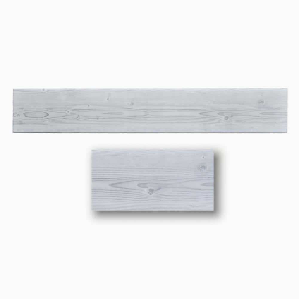 A La Maison Ceilings Classic Gray 0.5 ft. x 3 ft. Glue Up Foam Wood ...