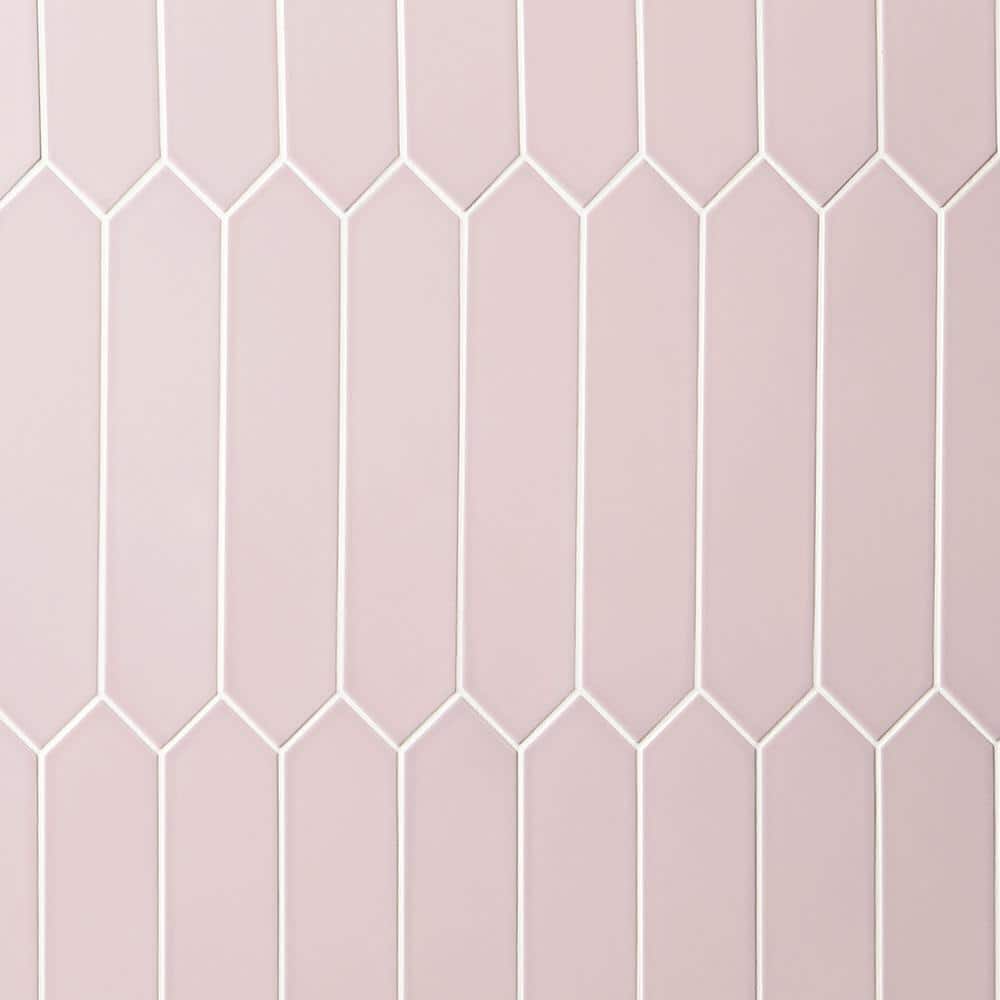 Ivy Hill Tile Axis Pink 2.6 in. x 13 in. Polished Picket Ceramic Wall ...