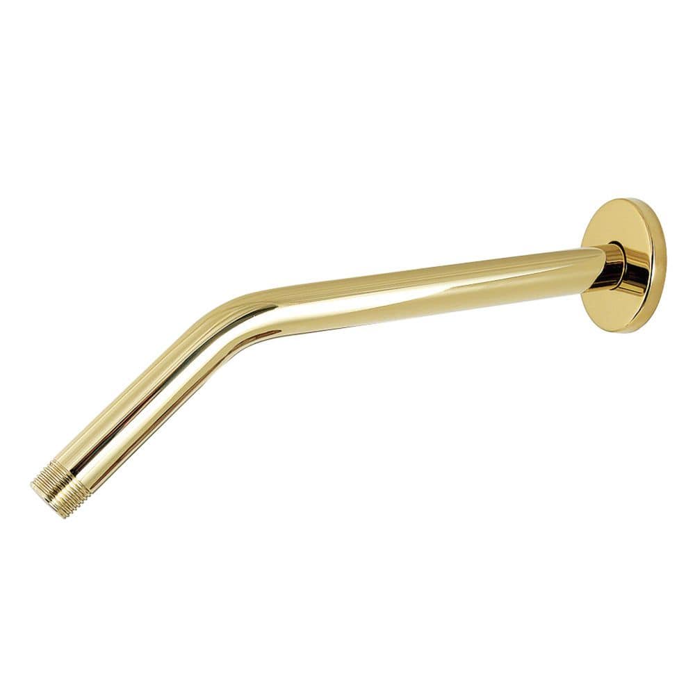 Kingston Brass 12 in. Shower Arm with Flange in Polished Brass HK163R2 ...